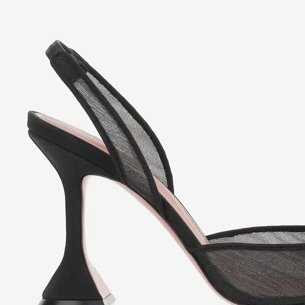Amina Muaddi Holli Mesh Slingback