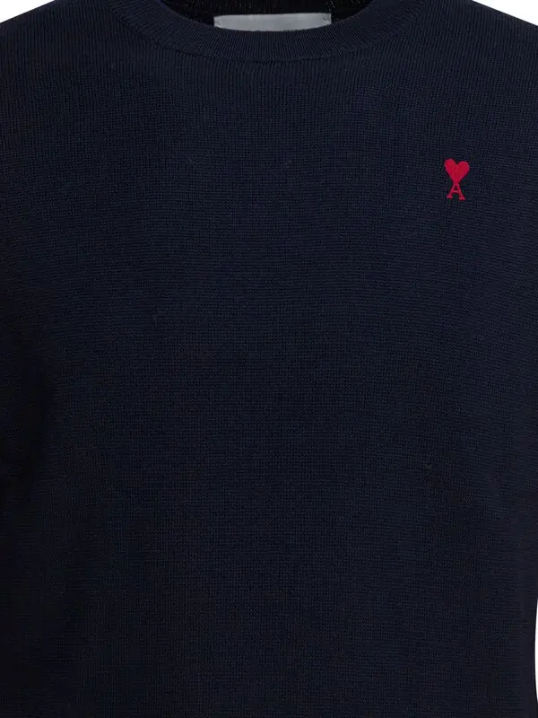 Ami Crewneck Merino Wool Sweater