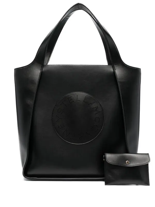 Stella McCartney Perforated Logo Tote Bag - Black