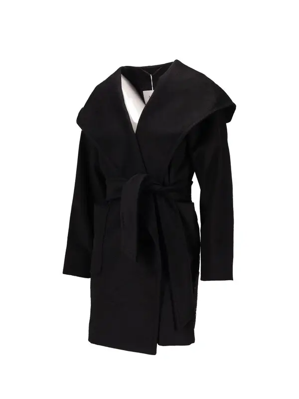 Max Mara Belted Overcoat - Nero