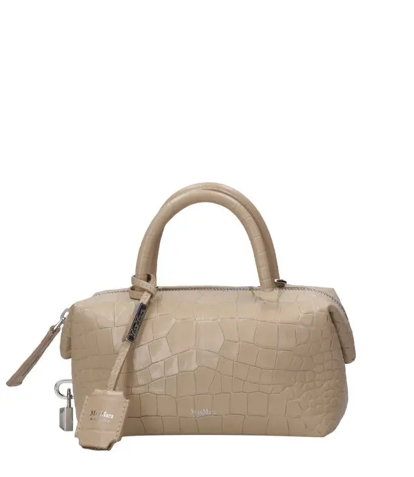Max Mara Handheld Crocodile Print Bag