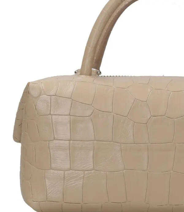 Max Mara Handheld Crocodile Print Bag