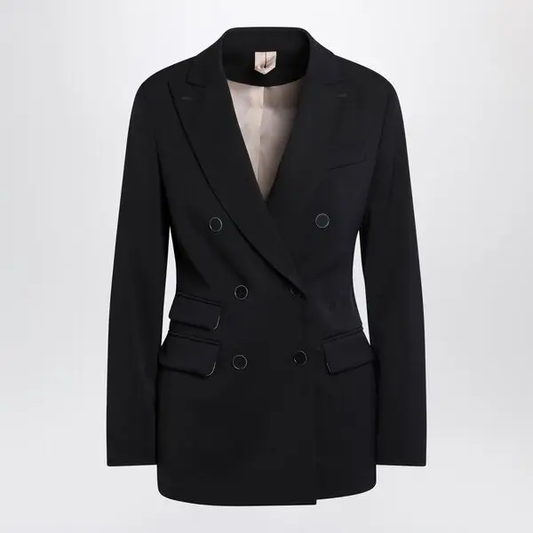 Max Mara Double-breasted Virgin Wool Jacket