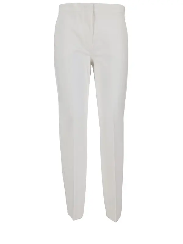 Max Mara Pantalone In Jersey - Bianco