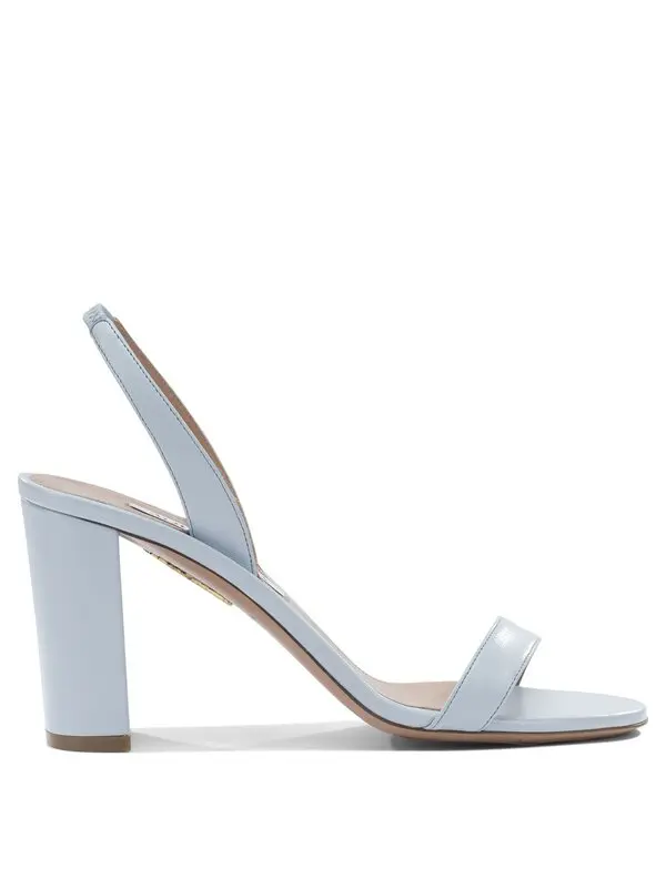 AQUAZZURA So Nude Block 85mm Heeled Sandals - Light Blue