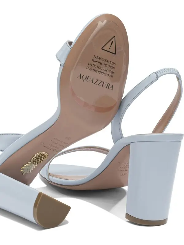 AQUAZZURA So Nude Block 85mm Heeled Sandals - Light Blue