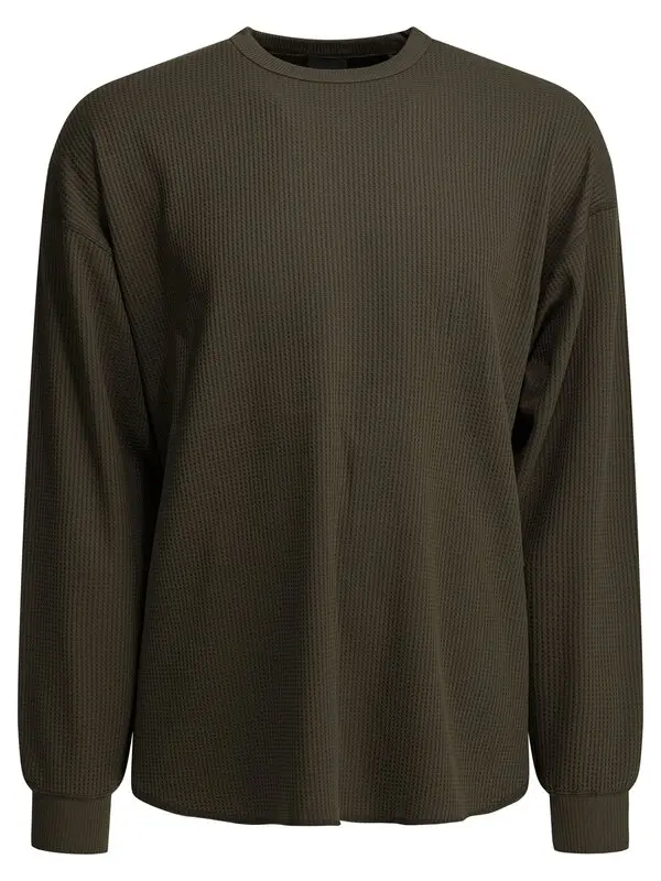 DAIWA PIER39 Textured Long Sleeve T-shirt - Brown