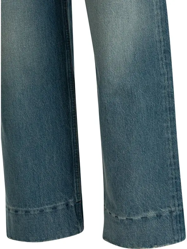 Chloé Short Wide-leg Jeans - Blue
