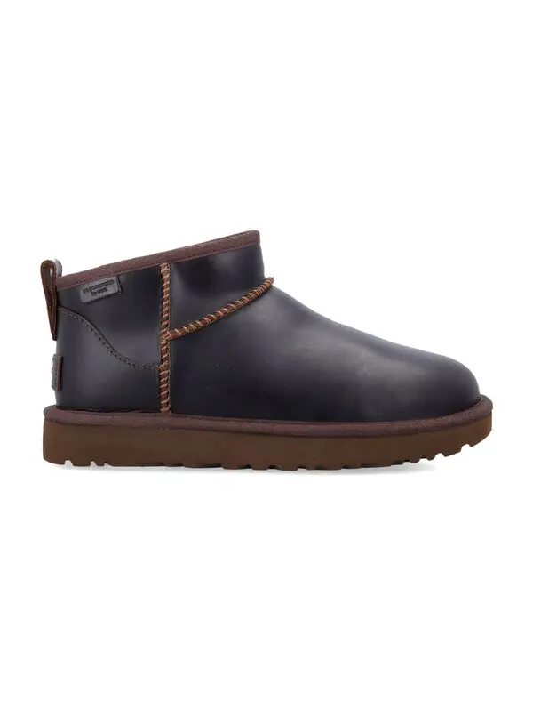 UGG Classic Ultra Mini Leather Regenerated Boots - Iron Wood
