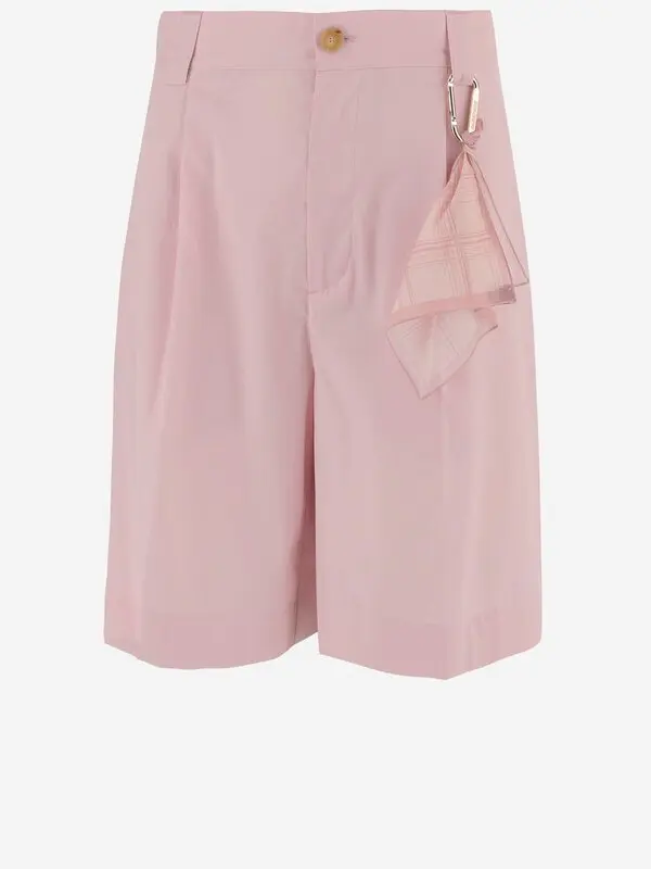 DARKPARK Daniel Short Pants In Stretch Cotton Blend - Pink