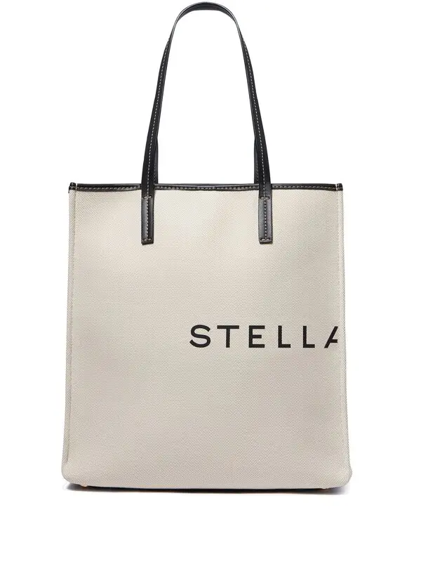 Stella McCartney Large Canvas Tote Bag - Ecru