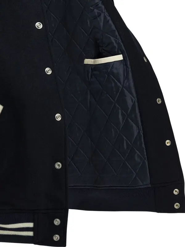 HUMAN MADE Wool And Nylon Bomber Jacket - Blue