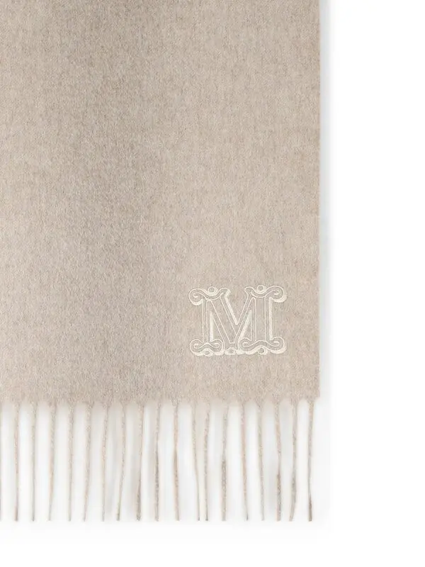 Max Mara Wsdalia' Sand Cashmere Scarf - Ivory