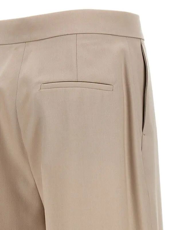Max Mara Wool, Mohair, And Silk Canvas Trousers