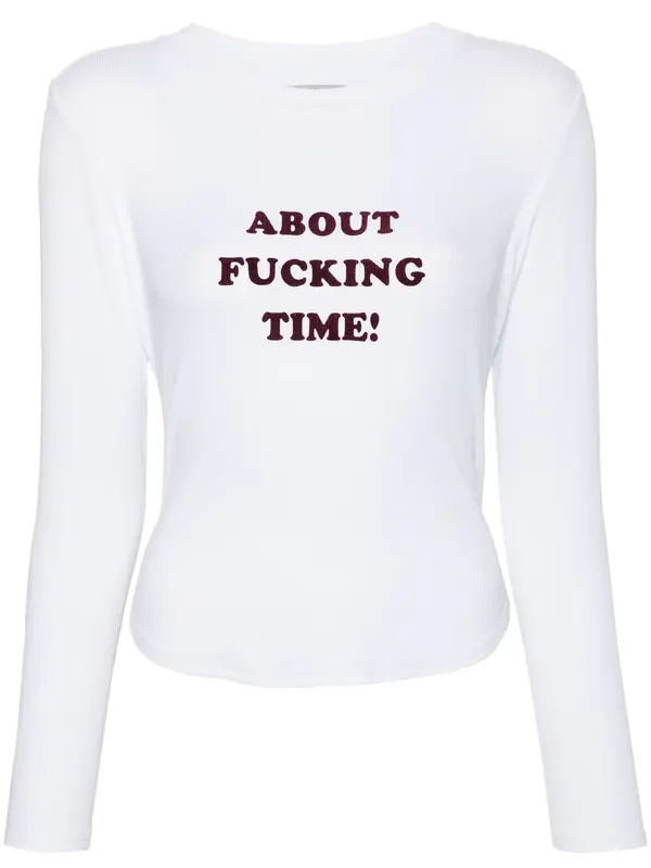 Stella McCartney Long Sleeve T-shirt - White/burgundy