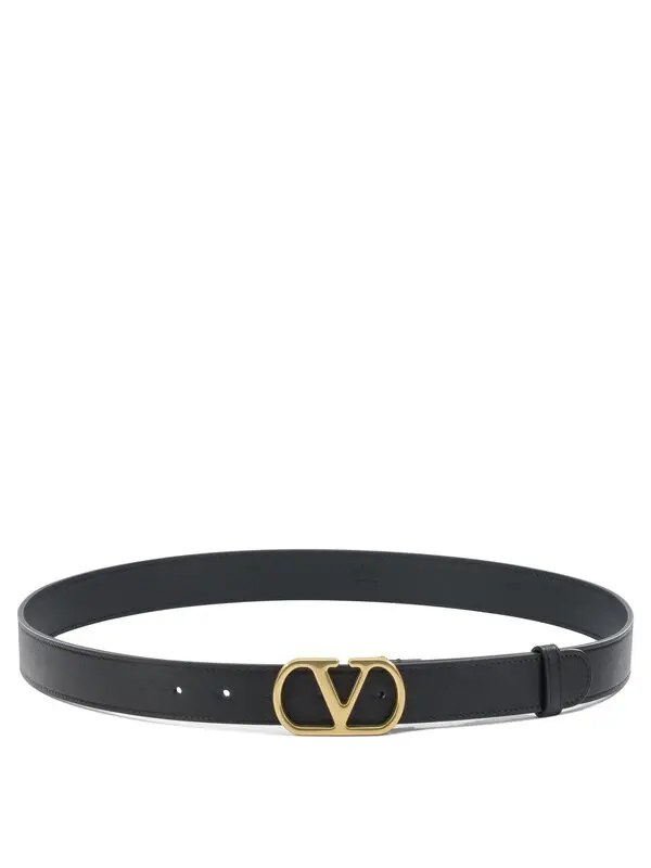 Valentino Garavani Leather Belt - Black