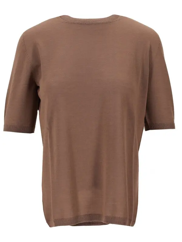 Max Mara Maglia Canottiera Top - Nocciola