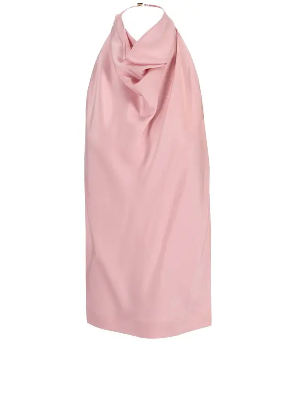 Stella McCartney Satin Halterneck Top - Petal Rose