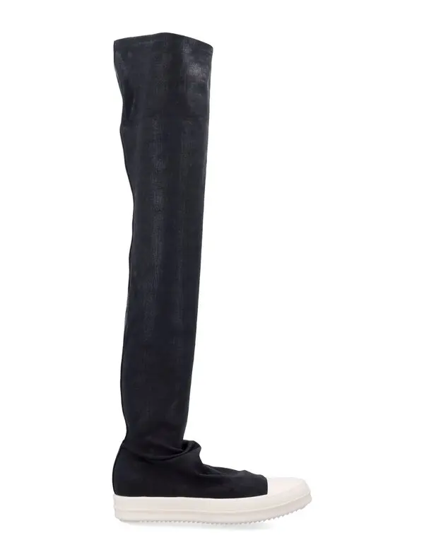 Rick Owens Over-the-knee Sneakers - Black Wax Milk