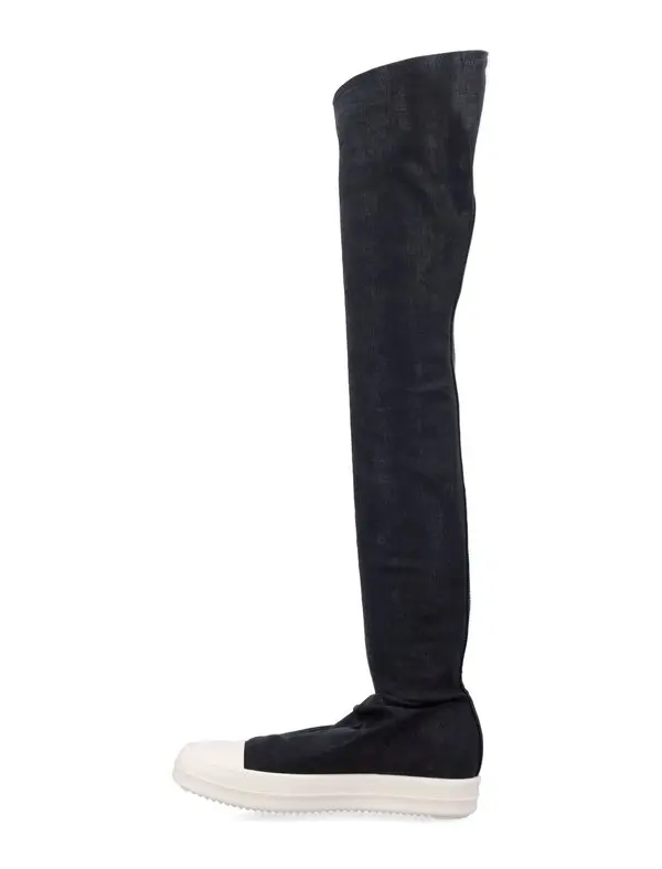 Rick Owens Over-the-knee Sneakers - Black Wax Milk