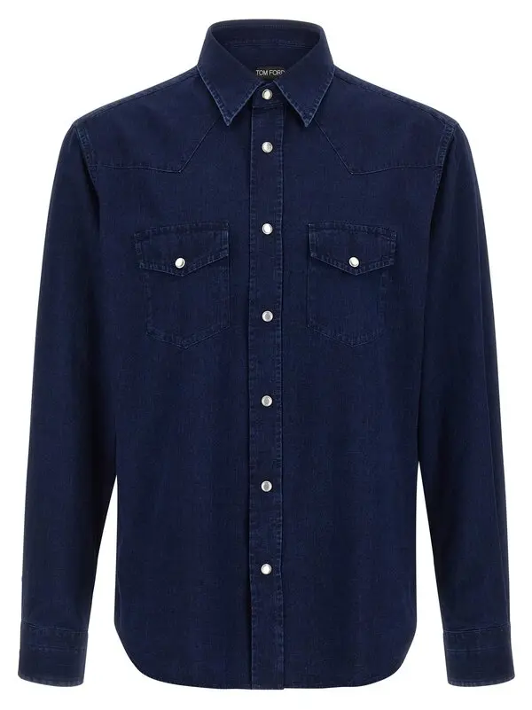 TOM FORD Western' Shirt - Blue