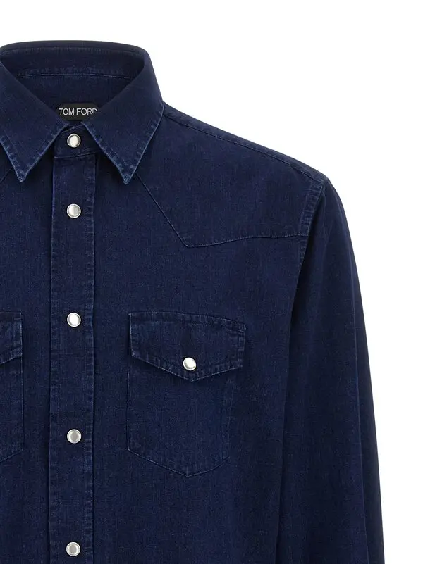 TOM FORD Western' Shirt - Blue