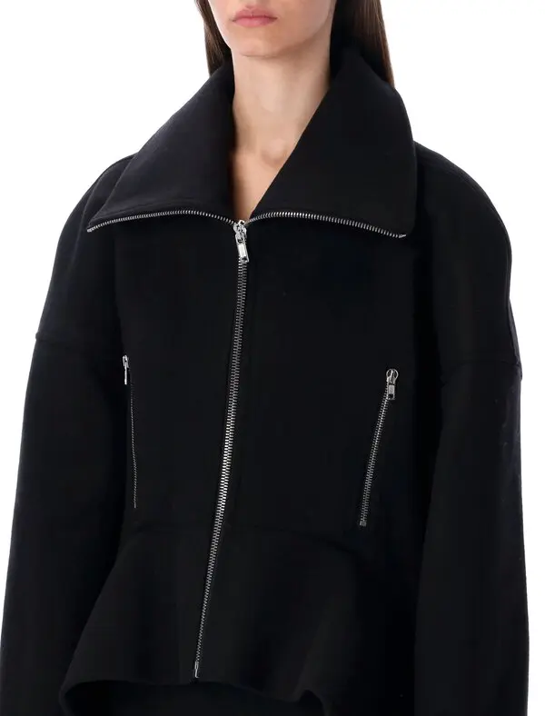 Rick Owens Draculimo Long Wool Melton Jacket