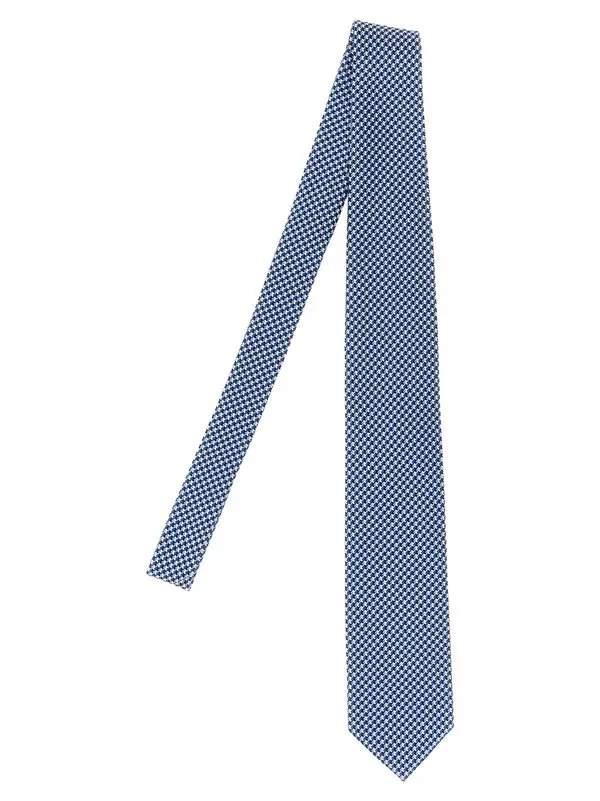 TOM FORD Tonal Star Textured Tie - Blue