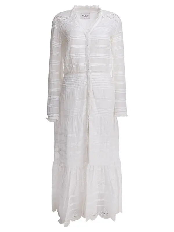 MARANT ETOILE Cotton Chemise Dress - White