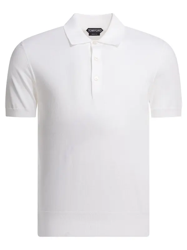TOM FORD Cotton Knit Polo Shirt - White
