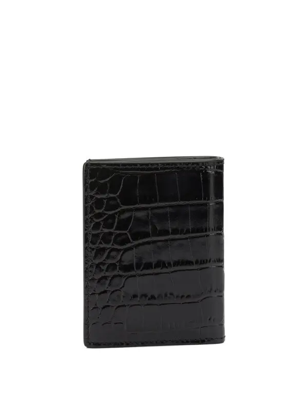 TOM FORD Crocodile Effect Folding Card Holder