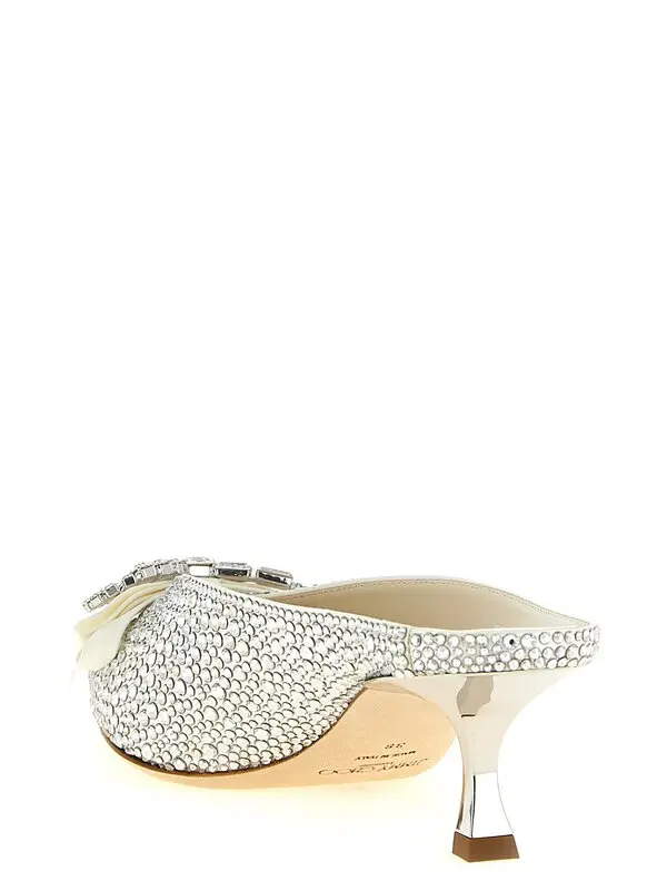 JIMMY CHOO Auria Crystal-appliqué Sabots