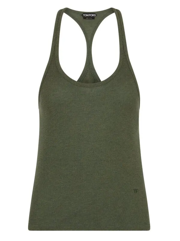 TOM FORD Slim Fit Top With Logo - Green