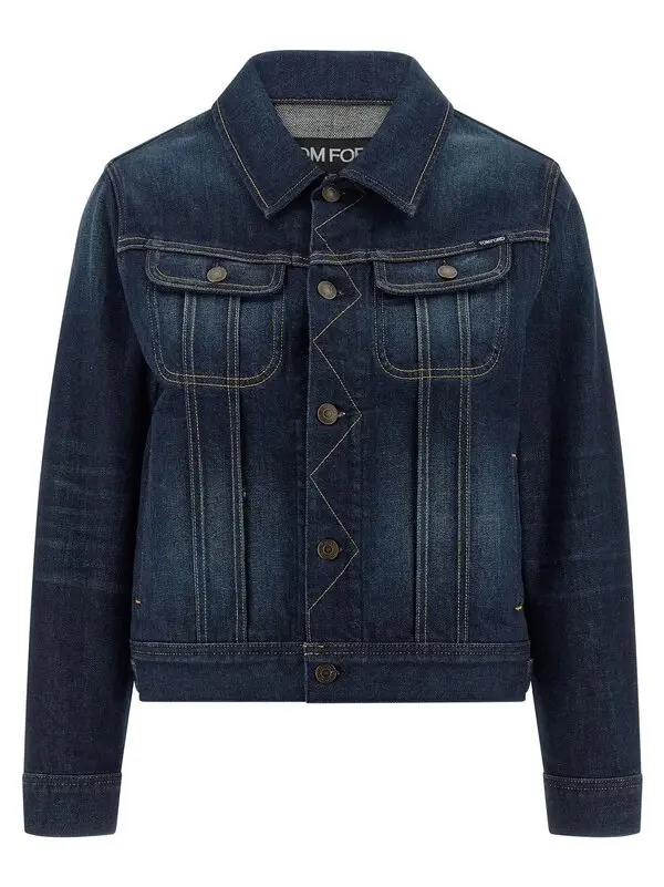TOM FORD Japanese Stonewashed Denim Trucker Jacket