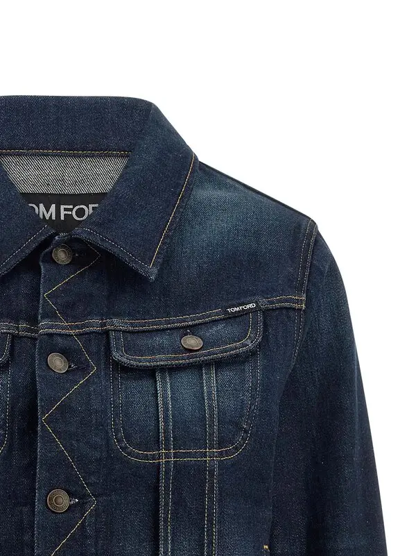 TOM FORD Japanese Stonewashed Denim Trucker Jacket