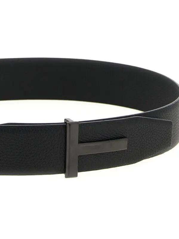 TOM FORD Hammered Leather Belt