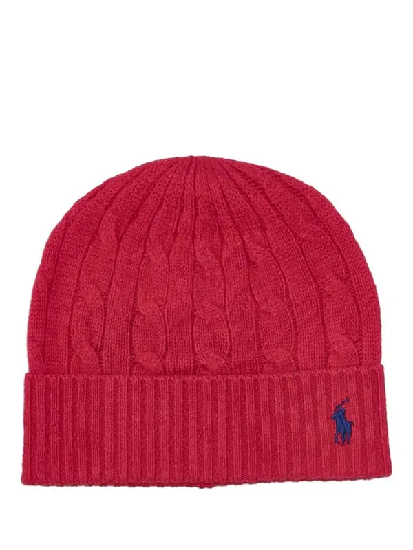Ralph Lauren Cable Knit Beanie - Compass Red