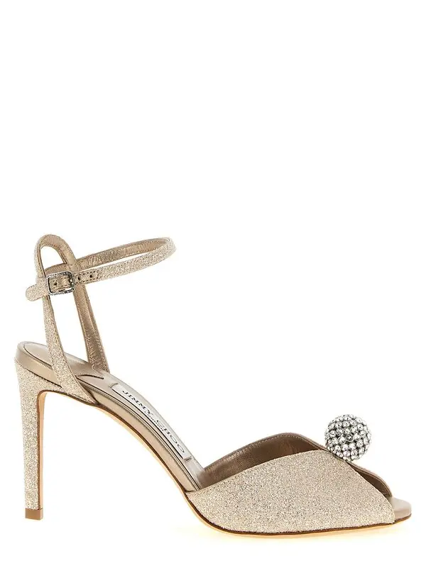 JIMMY CHOO Sacora Glitter Sandals