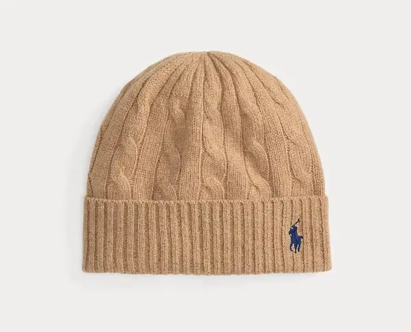 Ralph Lauren Cable-knit Beanie - Camel