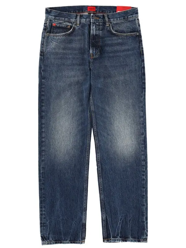 Hugo Cotton Denim Straight Jeans