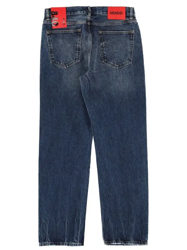 Hugo Cotton Denim Straight Jeans
