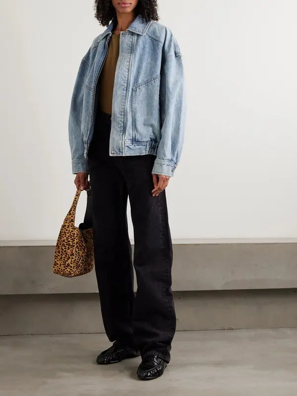Saint Laurent Oversized Paneled Denim Jacket