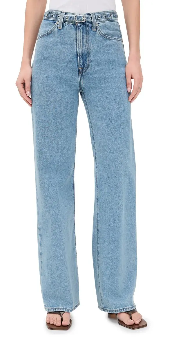 LEVI'S Ribcage Wide Leg Belted Jeans