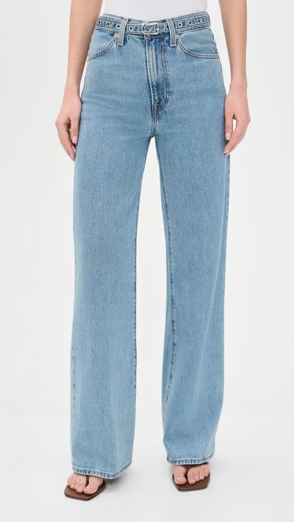 LEVI'S Ribcage Wide Leg Belted Jeans