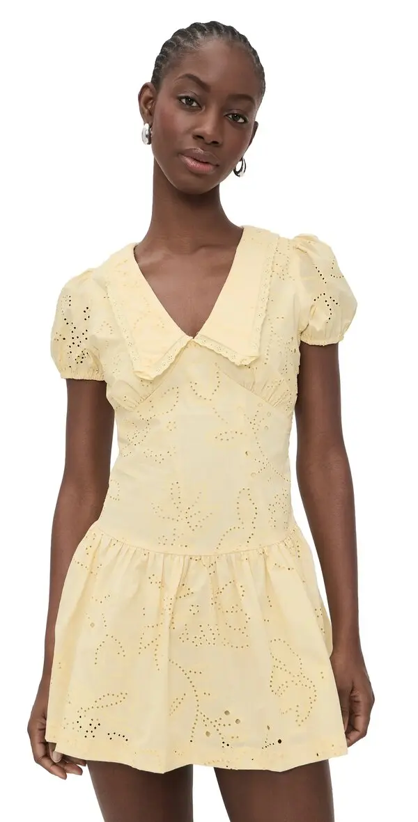 BAILEY ROSE Eyelet-embellished Mini Dress