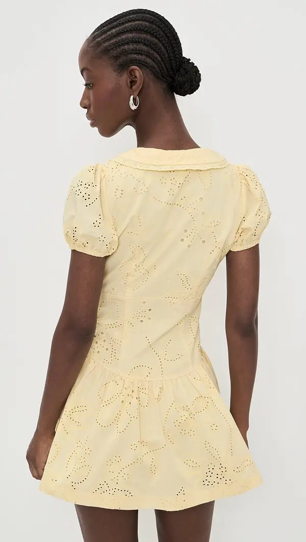 BAILEY ROSE Eyelet-embellished Mini Dress