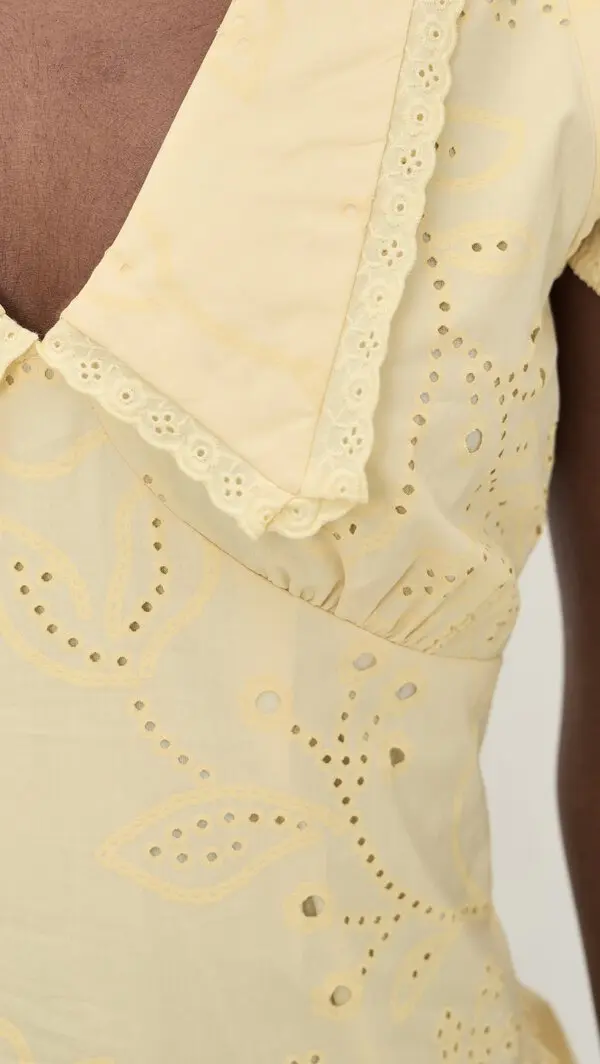 BAILEY ROSE Eyelet-embellished Mini Dress
