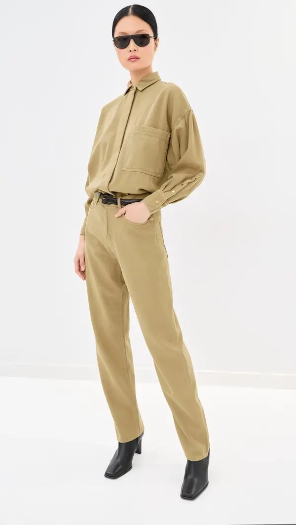DARKPARK Jenny Tencel Denim Boxy Shirt - Sand