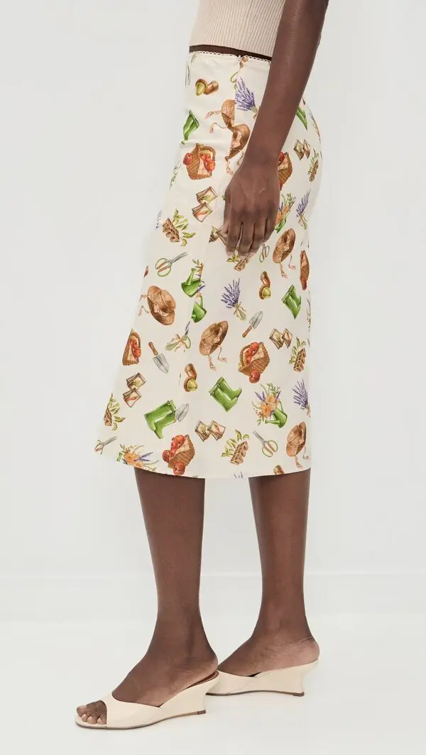 BAILEY ROSE Printed Midi Skirt