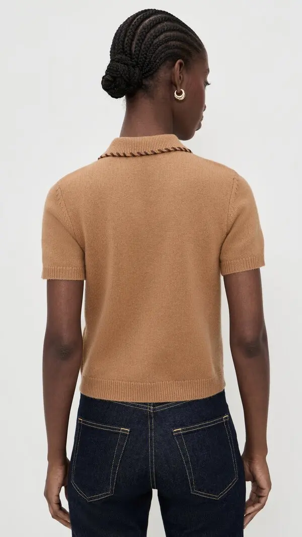 FRAME Leather Stitch Polo